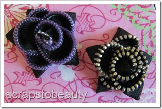 ~~~Scraps to Beauty by Zandra: Zipper Rose Tutorial